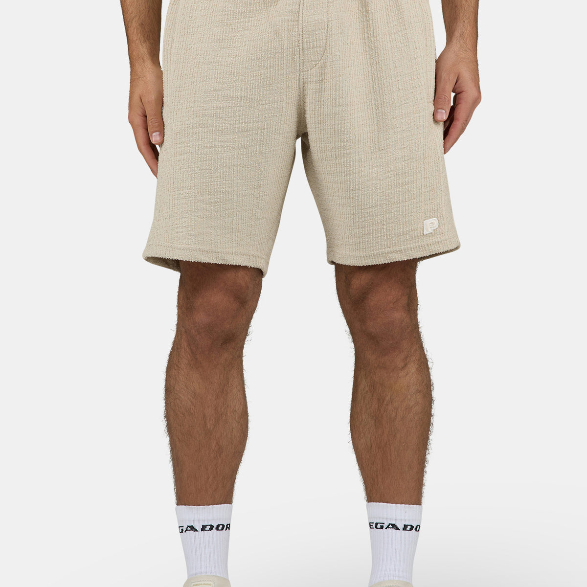 Libco Structured Knit Shorts Washed Light Beige – PEGADOR®