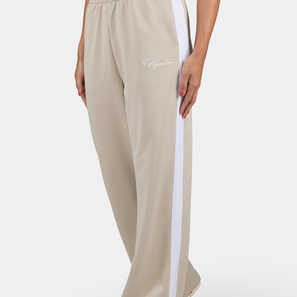 Soboya Track Pants Light Beige White – PEGADOR®