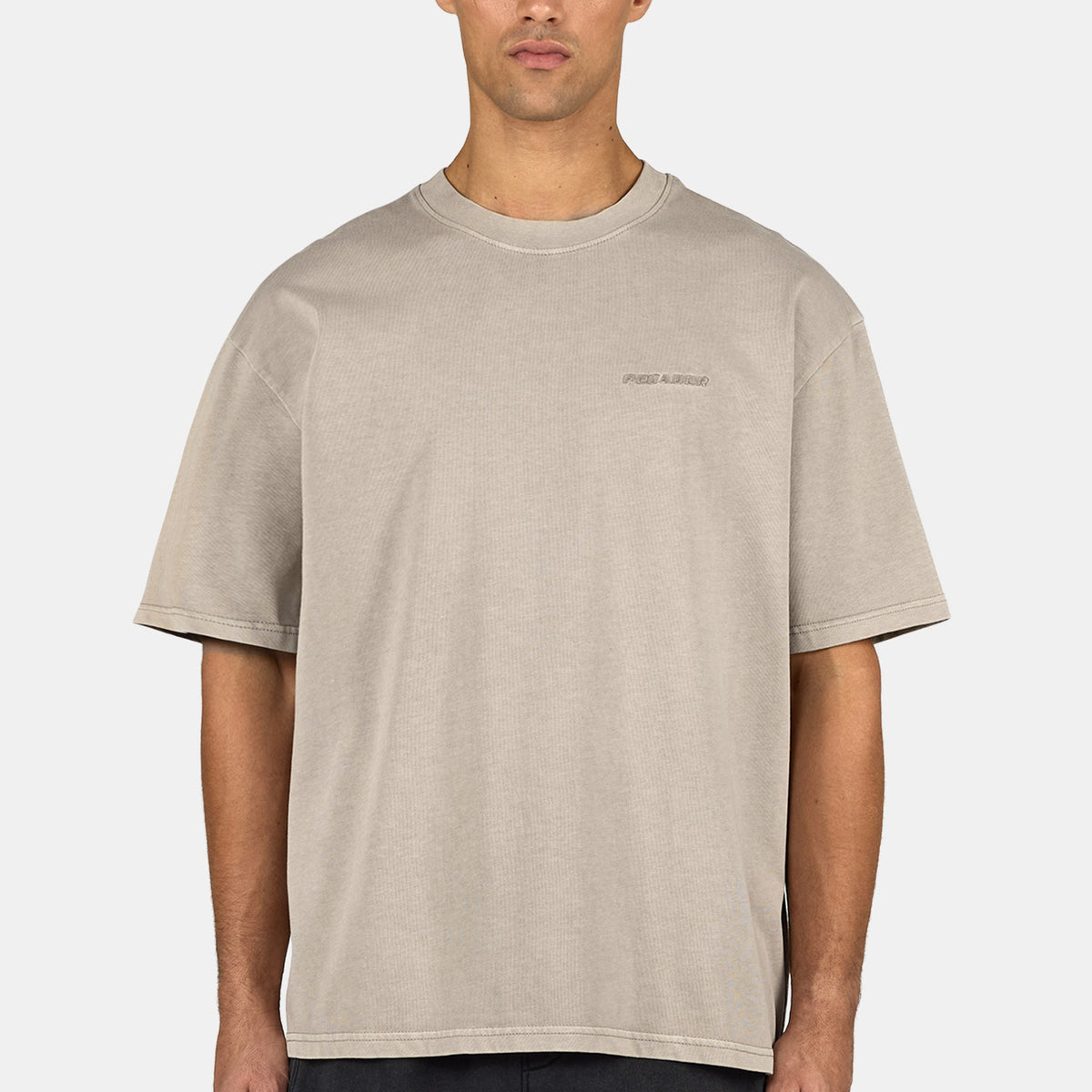 Logo Oversized Tee Vintage Rock Grey – PEGADOR®