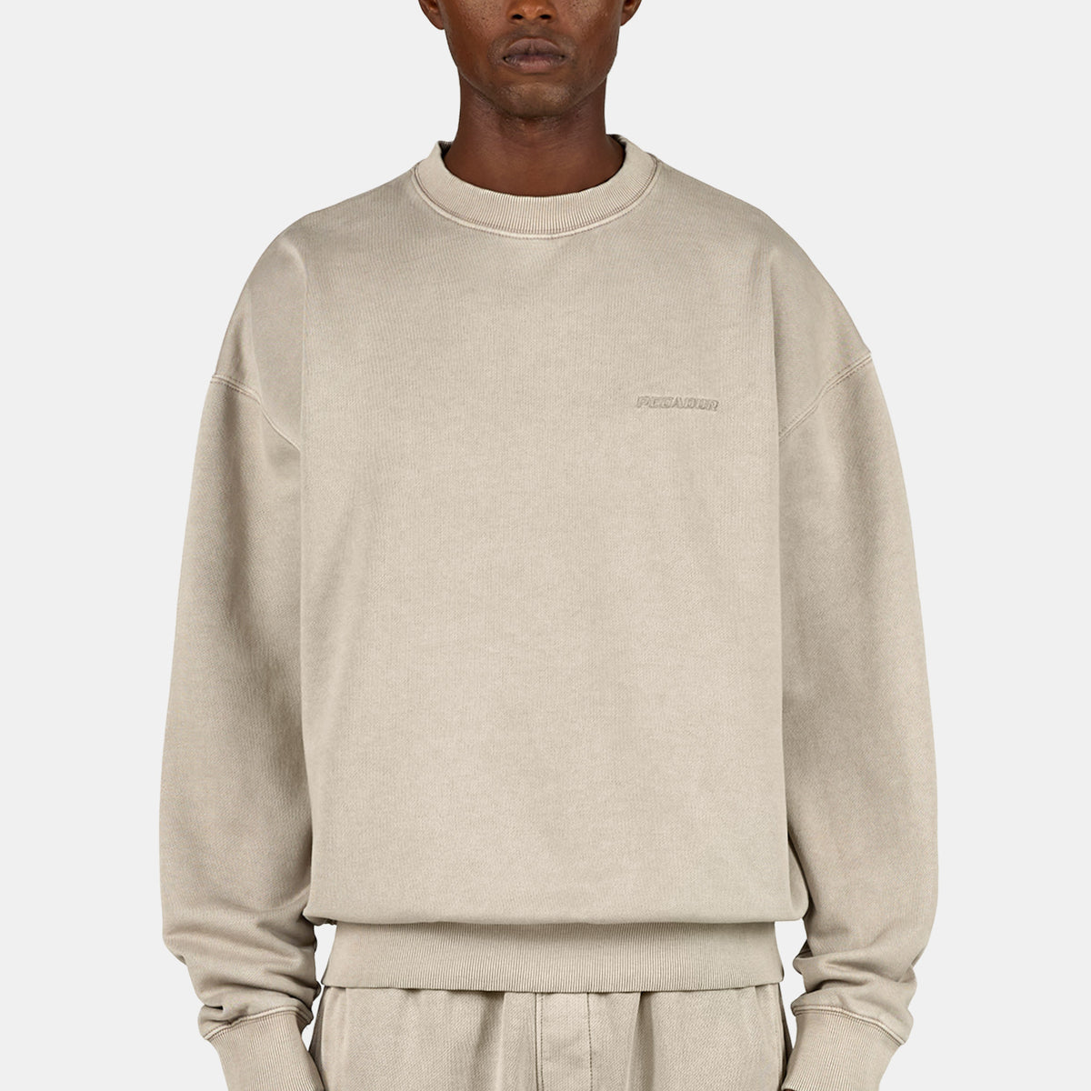 Logo Oversized Sweater Vintage Rock Grey – PEGADOR®