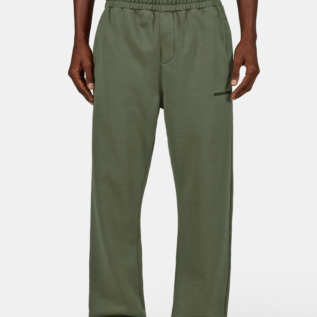 Logo Wide Sweat Pants Washed Faded Olive – PEGADOR®