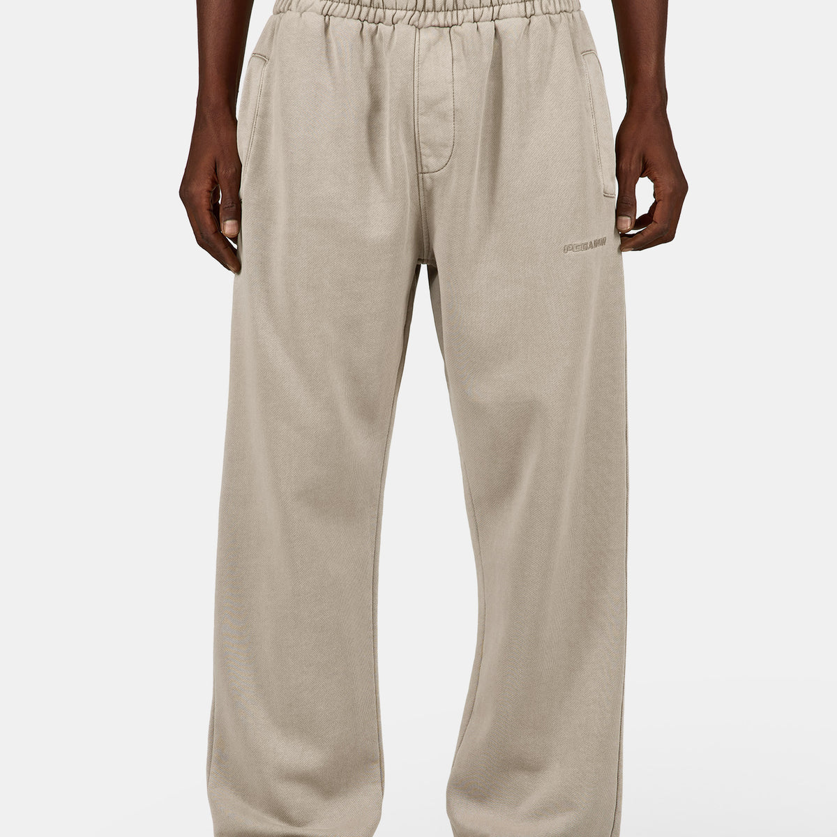 Logo Wide Sweat Pants Vintage Rock Grey – PEGADOR®