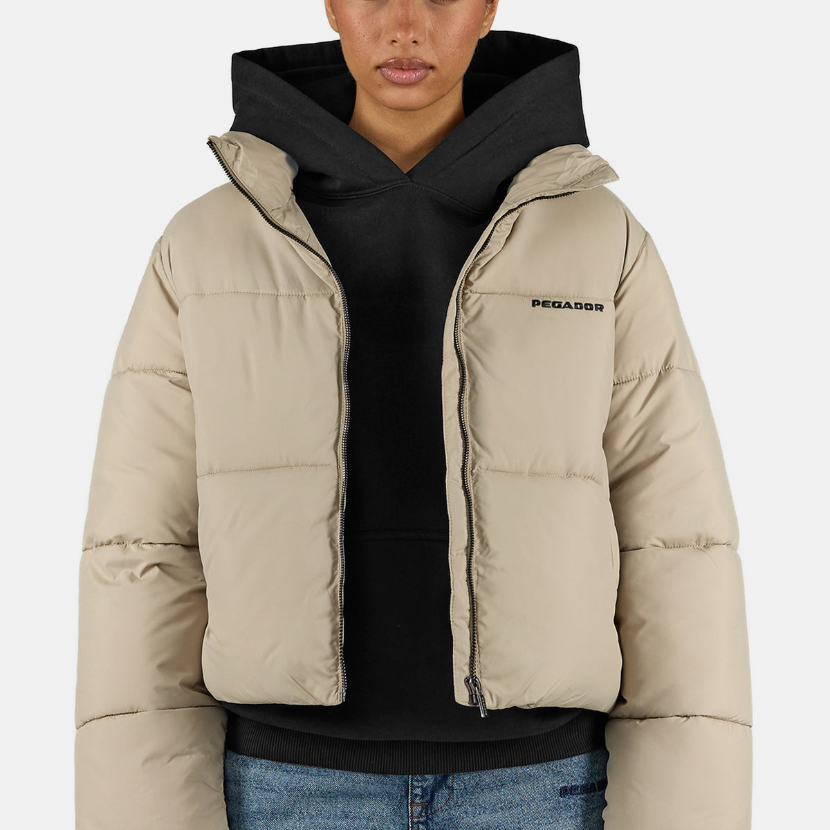 Georgia Puffer Jacket Beige – PEGADOR®