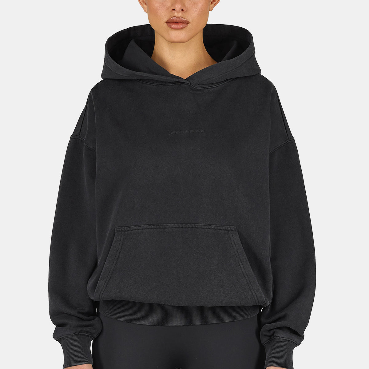 Clarita Logo Oversized Hoodie Vintage Black – PEGADOR®