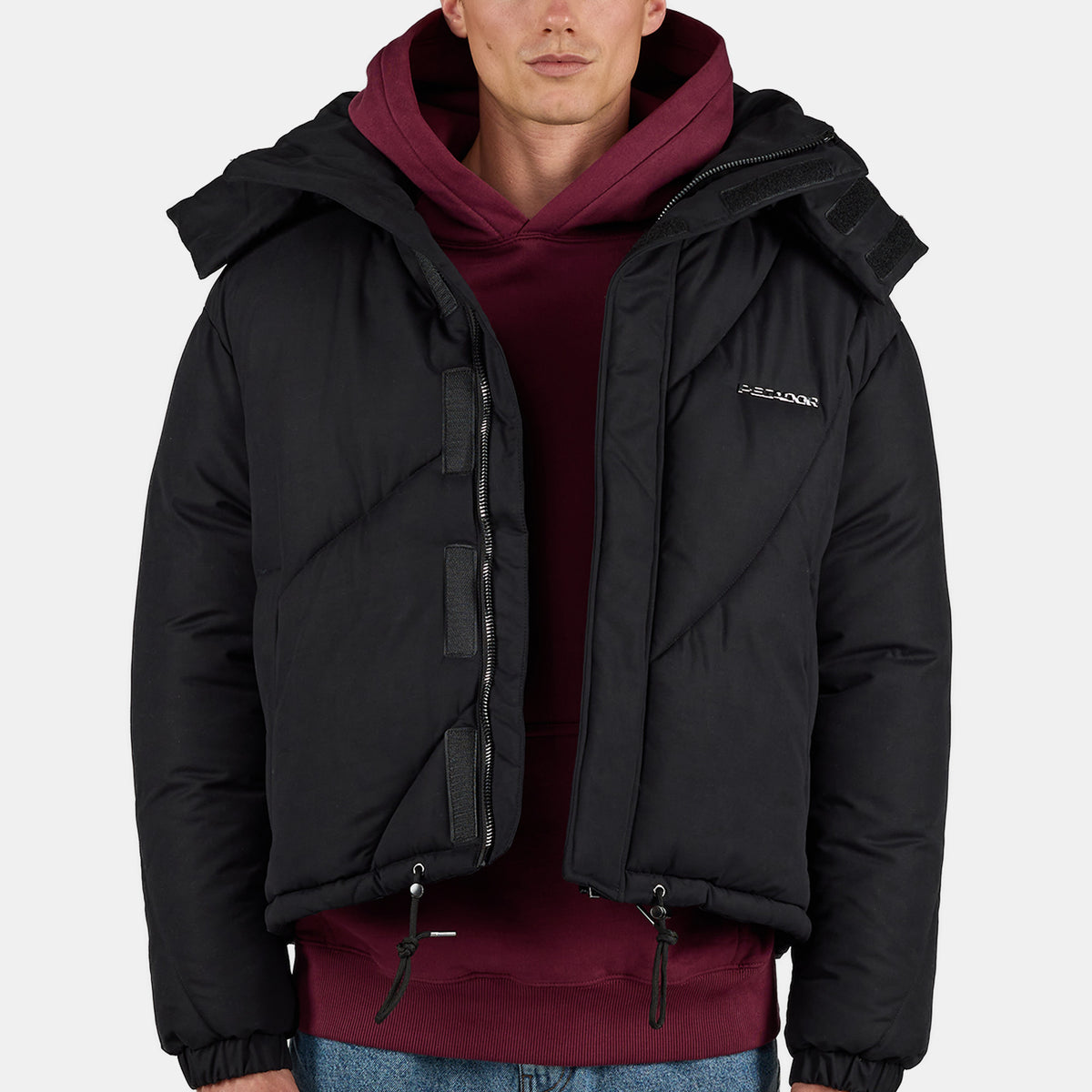 Henry Logo Oversized Puffer Jacket Black – PEGADOR®