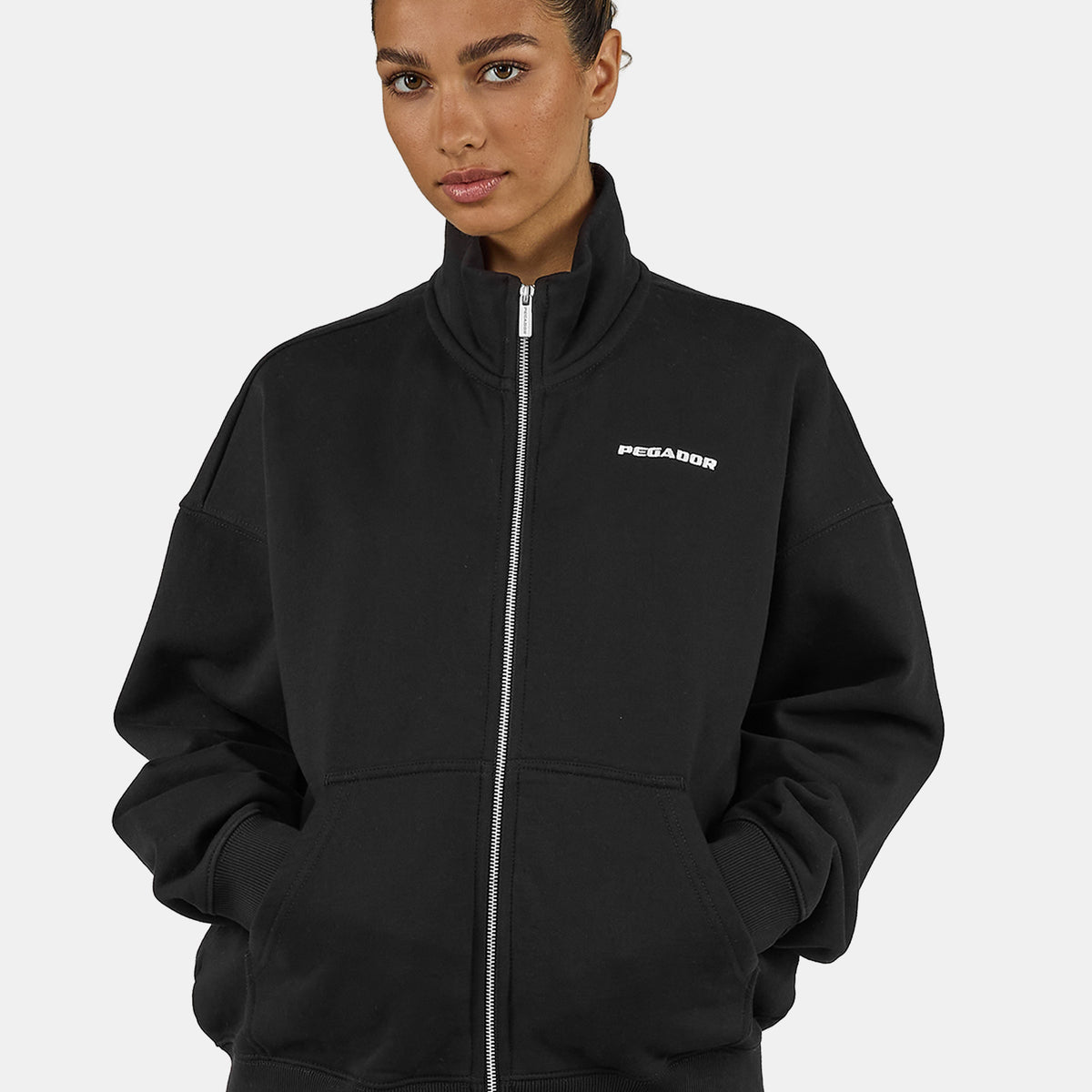 Lilea Sweat Track Jacket Washed Black – PEGADOR®
