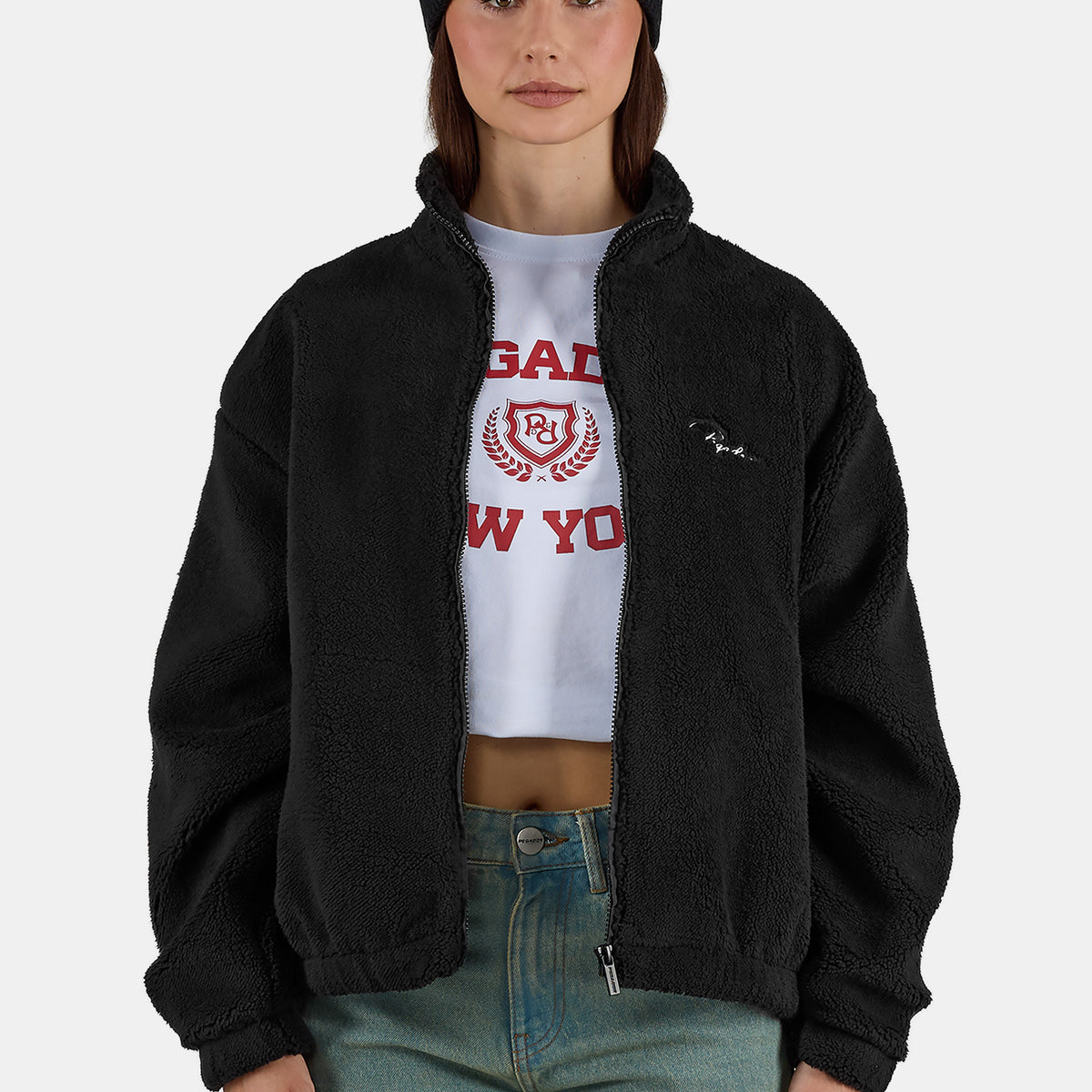 Tamsin Teddy Jacket Black – PEGADOR®