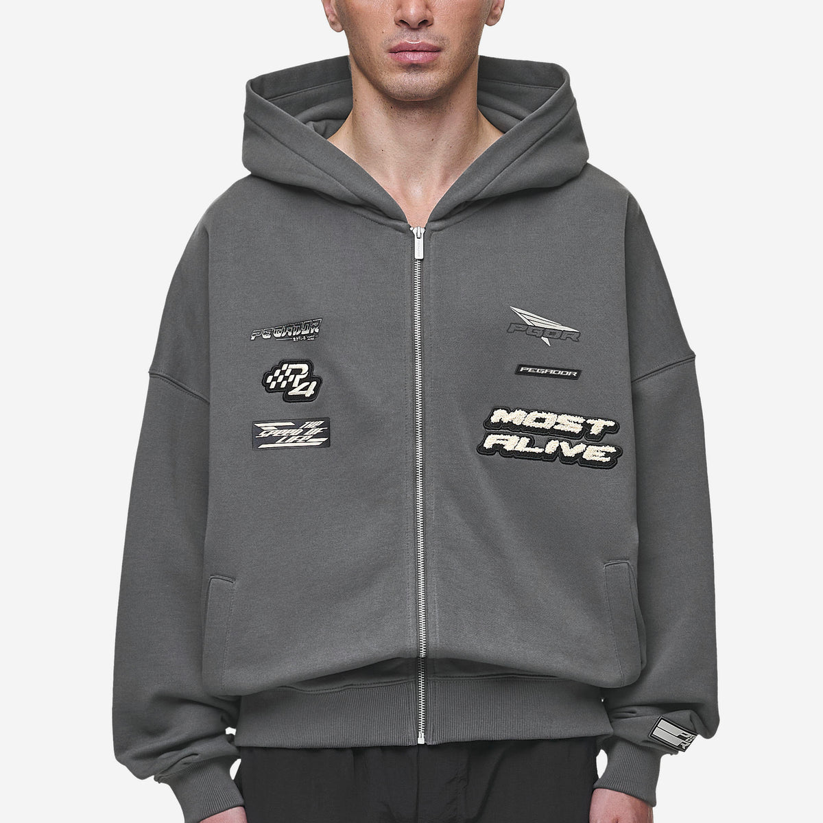 Hogan Boxy Sweat Jacket Washed Anthracite – PEGADOR®