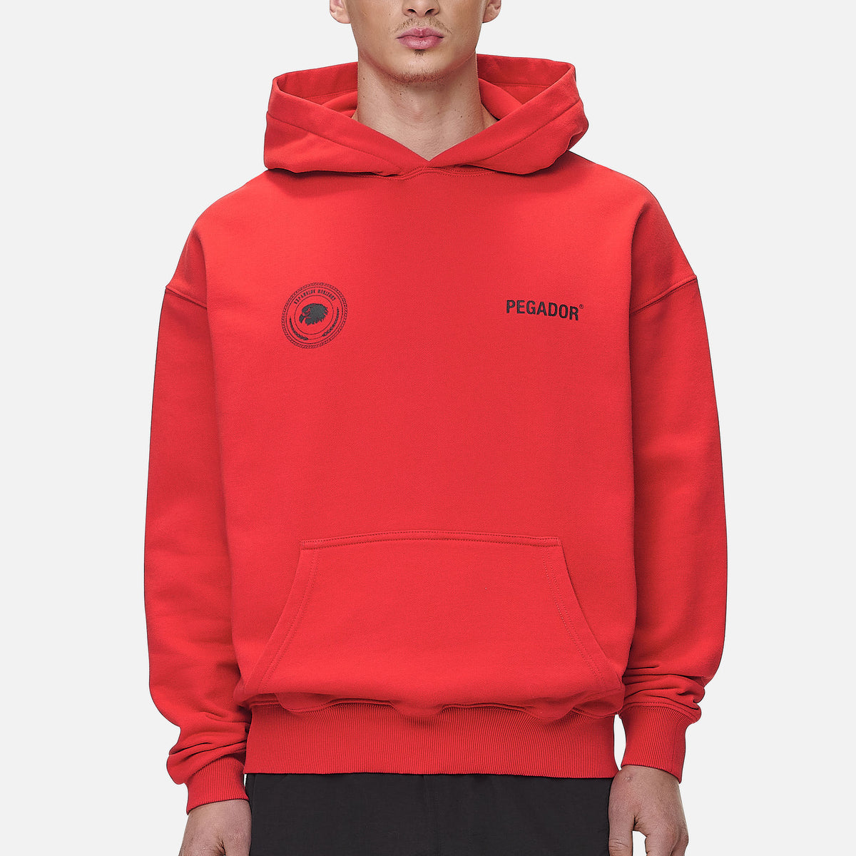 Gordan Oversized Hoodie Washed Red – PEGADOR®