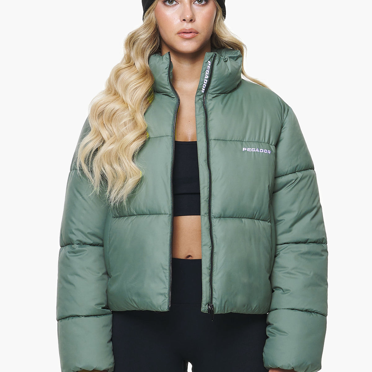 Georgia Puffer Jacket Garden Green – PEGADOR®