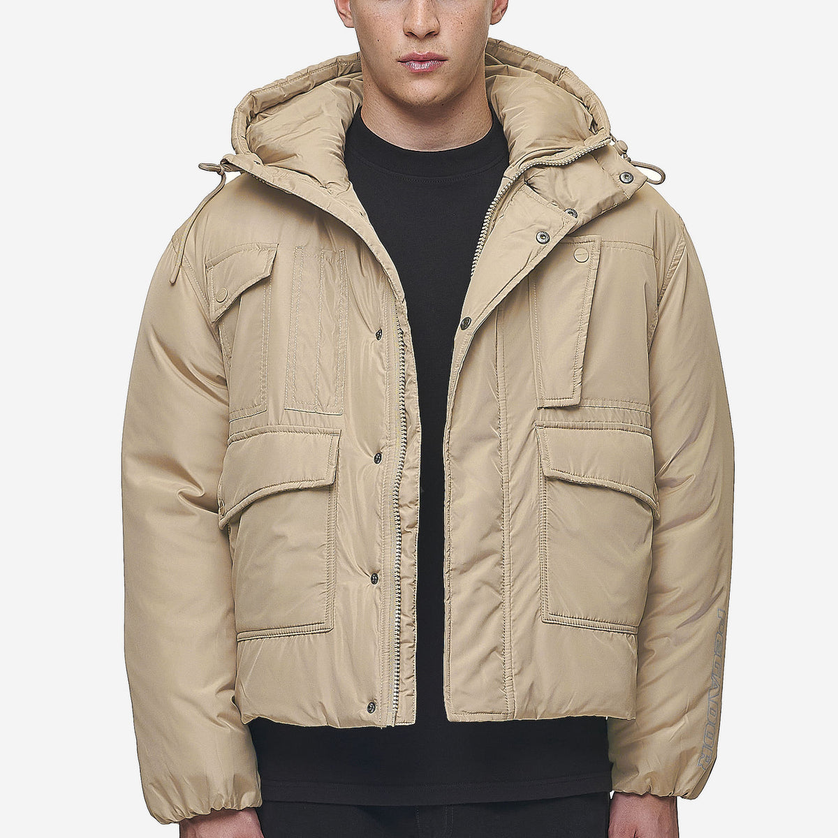 Jean Utility Puffer Jacket Sand – PEGADOR®